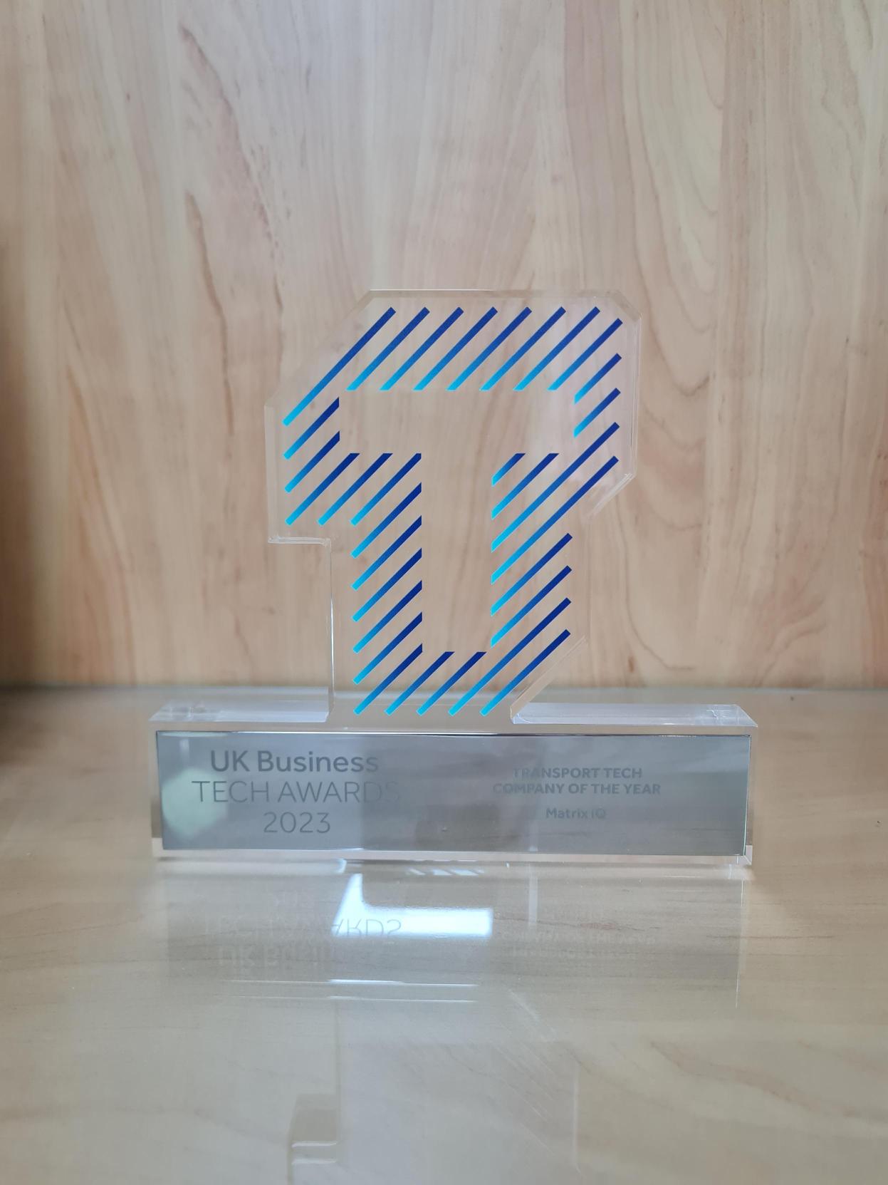Matrix iQ Wins Transport Tech Company of the Year - UK Business Tech Awards